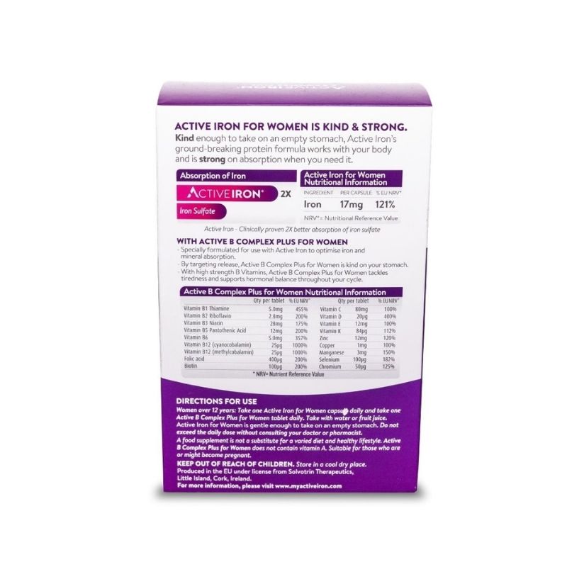 Active Iron & B Complex Plus For Women | Active Iron Capsules for Women ...