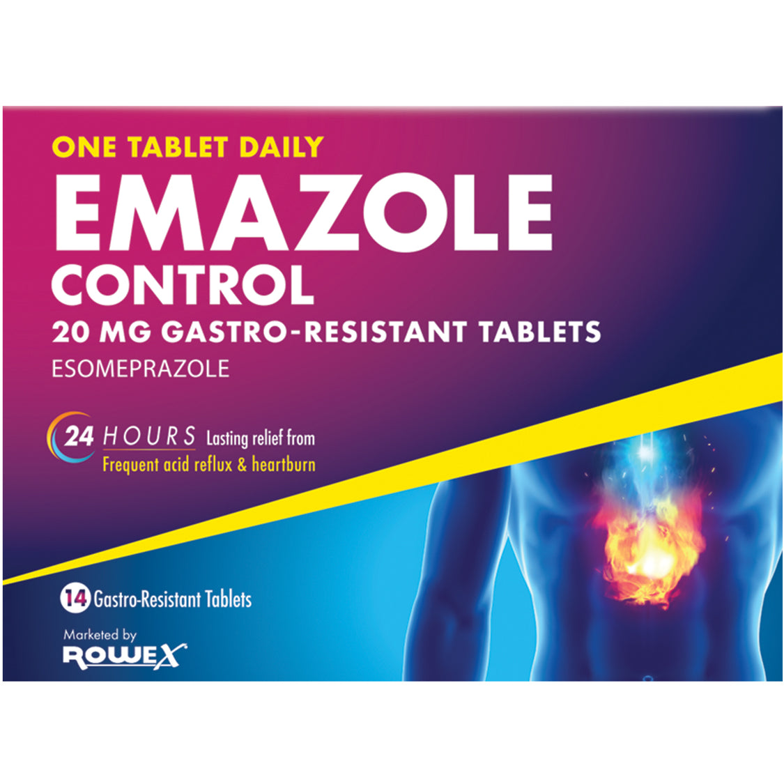 Emazole Control 20mg Gastro Resistant Tablets – Phelan's Pharmacy