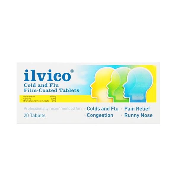 Ilvico Cold & Flu Film-Coated Tablets 20s - Phelan's Pharmacy
