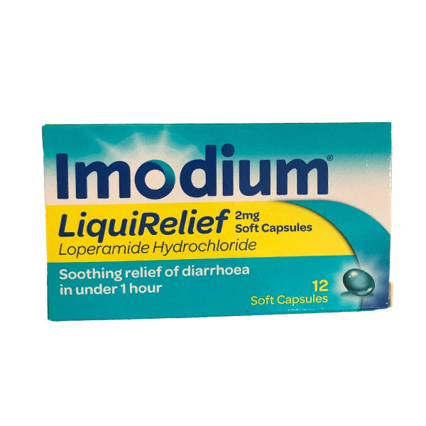 Imodium LiquiRelief Capsules 12 - Phelan's Pharmacy