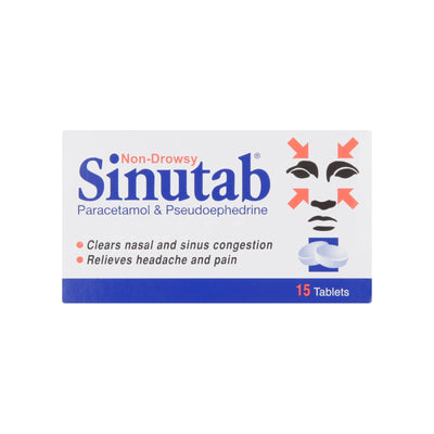 Sinutab Tablets 15 - Phelan's Pharmacy