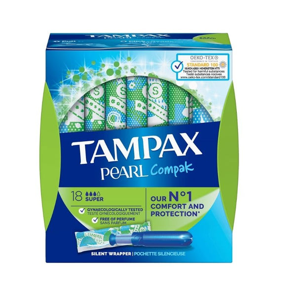 Tampax Pearl Compak Super 18 Pack - Phelan's Pharmacy