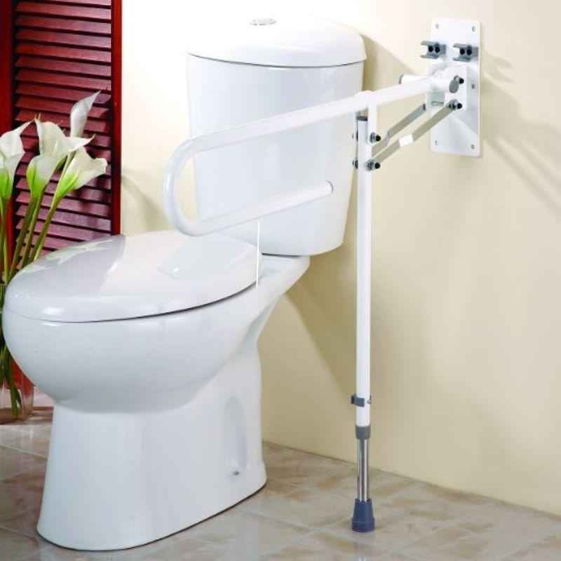 Foldaway Toilet Handrail with Support Leg - Phelan's Pharmacy