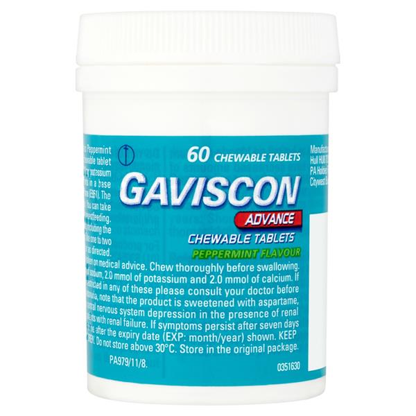Gaviscon Advance Chewable Tablets - Phelan's Pharmacy