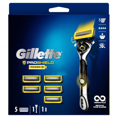 Gillette Proshield Power Razor & 5 Blades - Phelan's Pharmacy