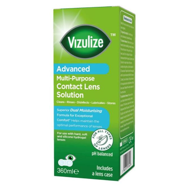 Vizulize Advanced Multi-Purpose Contact Lens Solution 360ml - Phelan's ...